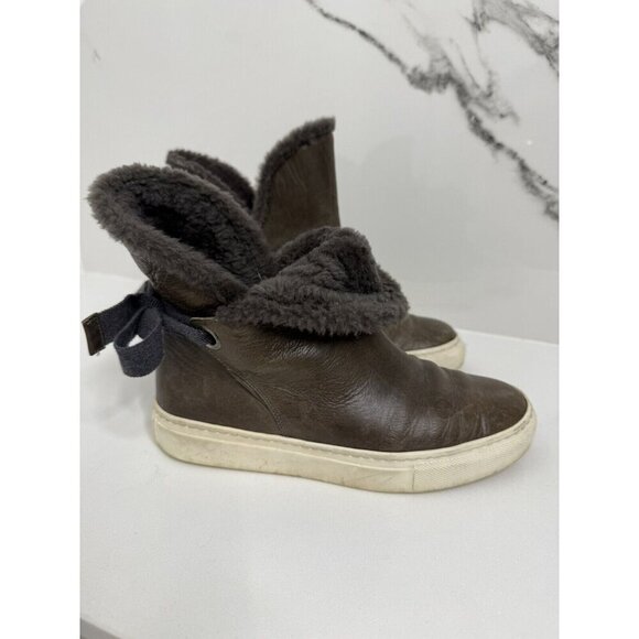 M. Gemi | Shoes | M Gemi Gia Leather Shearling Brown Boots 65 Bow ...
